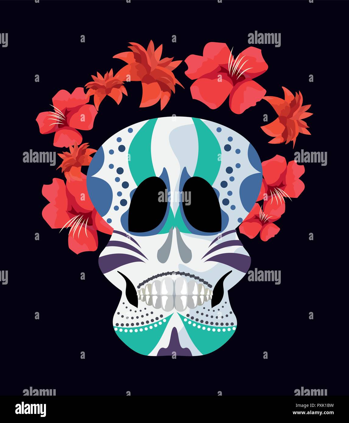 Skull background celebrate day Stock Vector Images - Alamy
