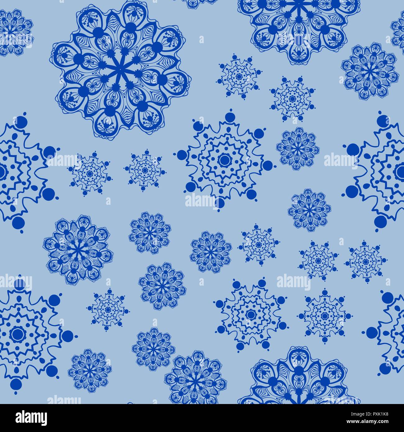 Christmas Snowfall Seamless Tile For Winter Holiday Wrapping Paper ...