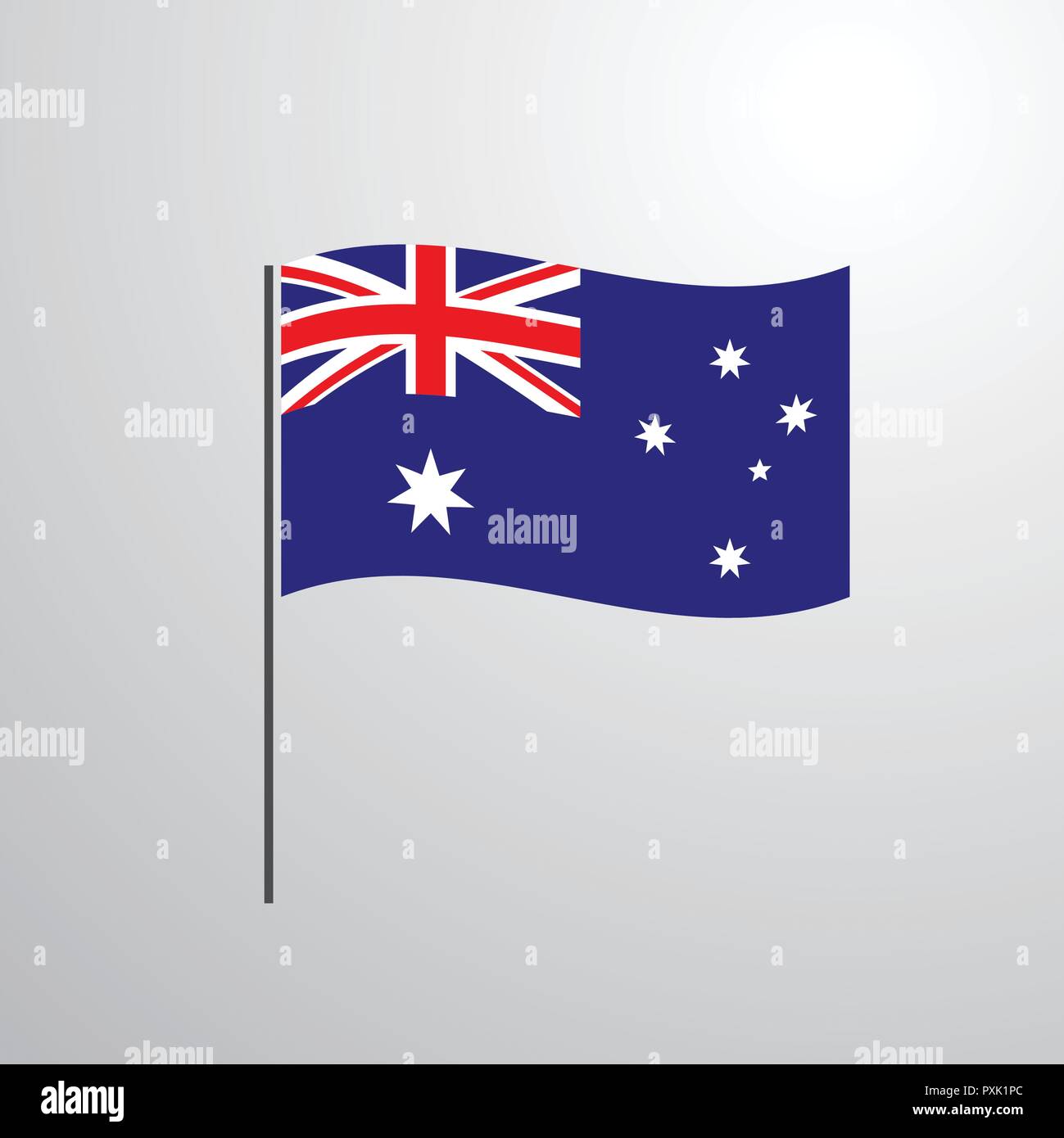 Wavy australian flag Stock Vector Images - Alamy
