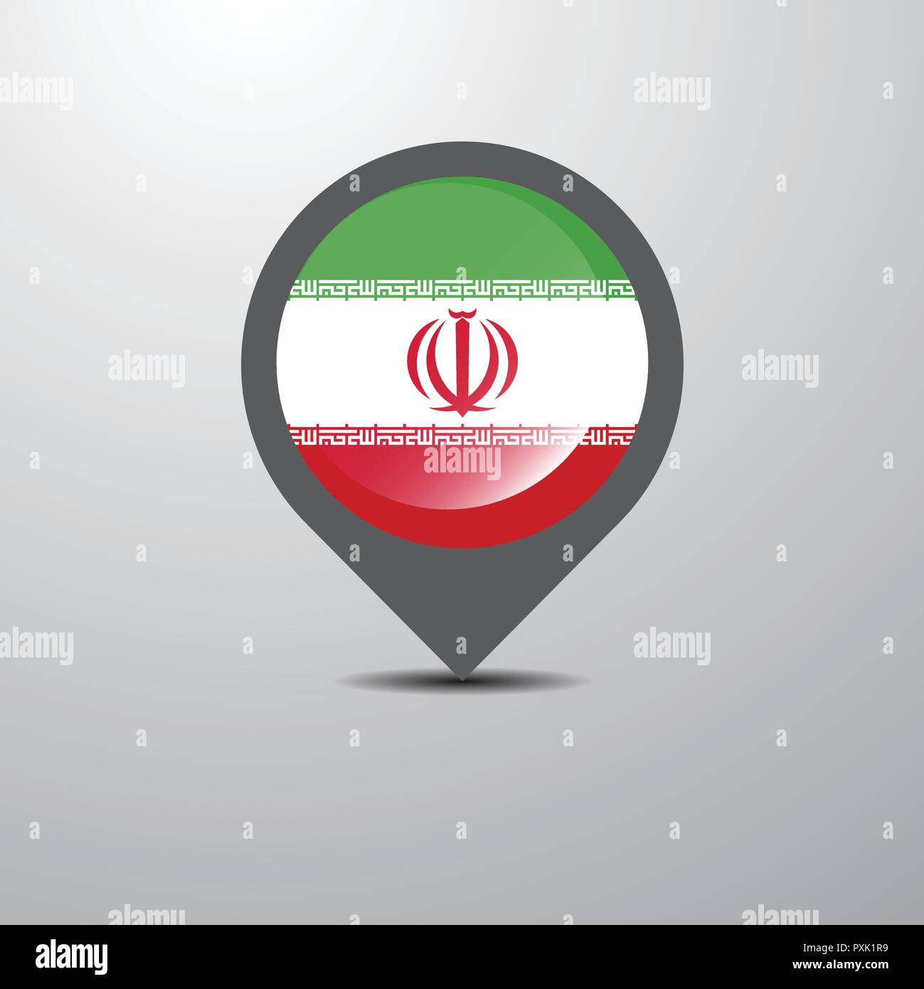 Iran Map Pin Stock Vector Image & Art - Alamy