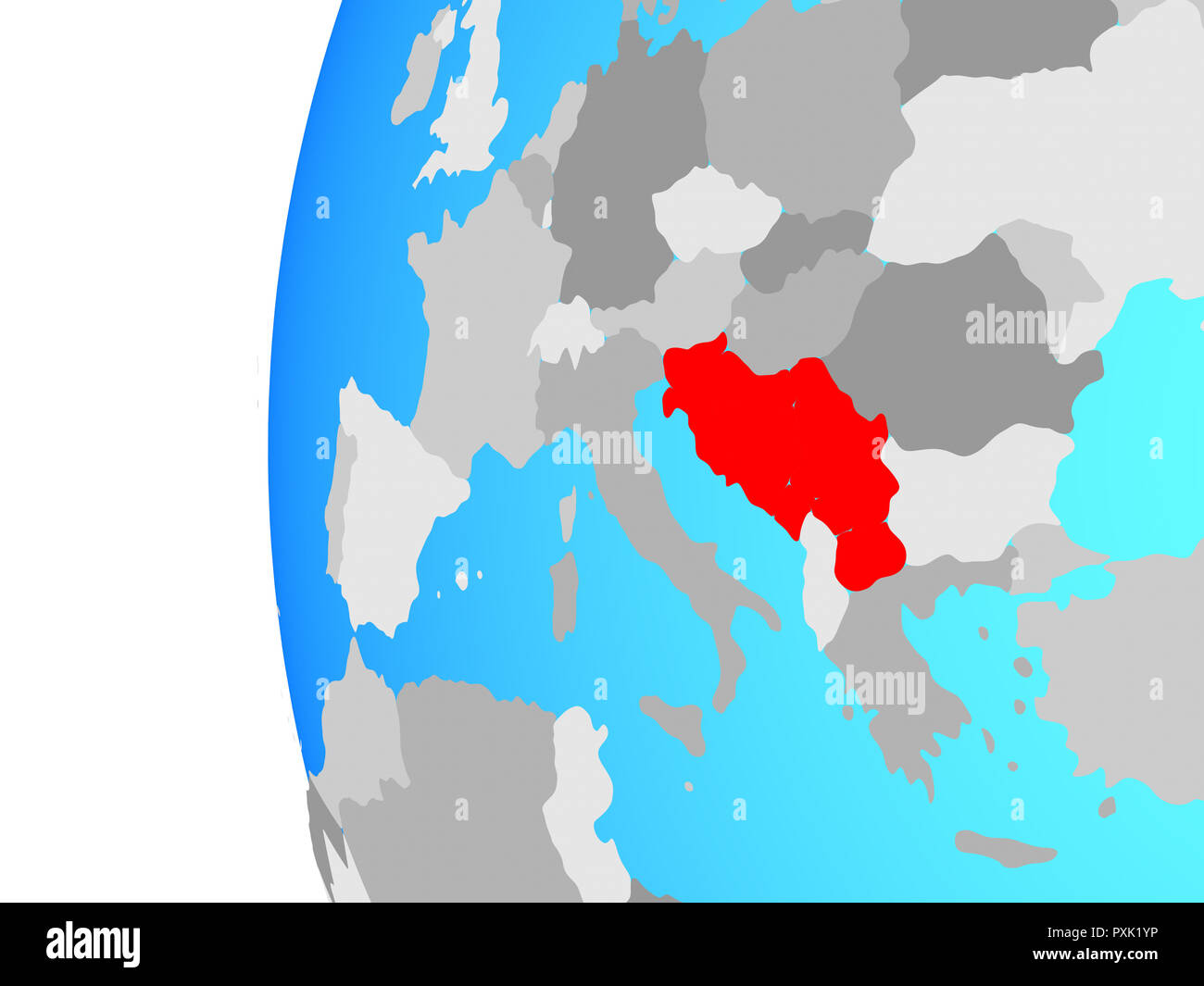 Yugoslavia on globe hi-res stock photography and images - Alamy