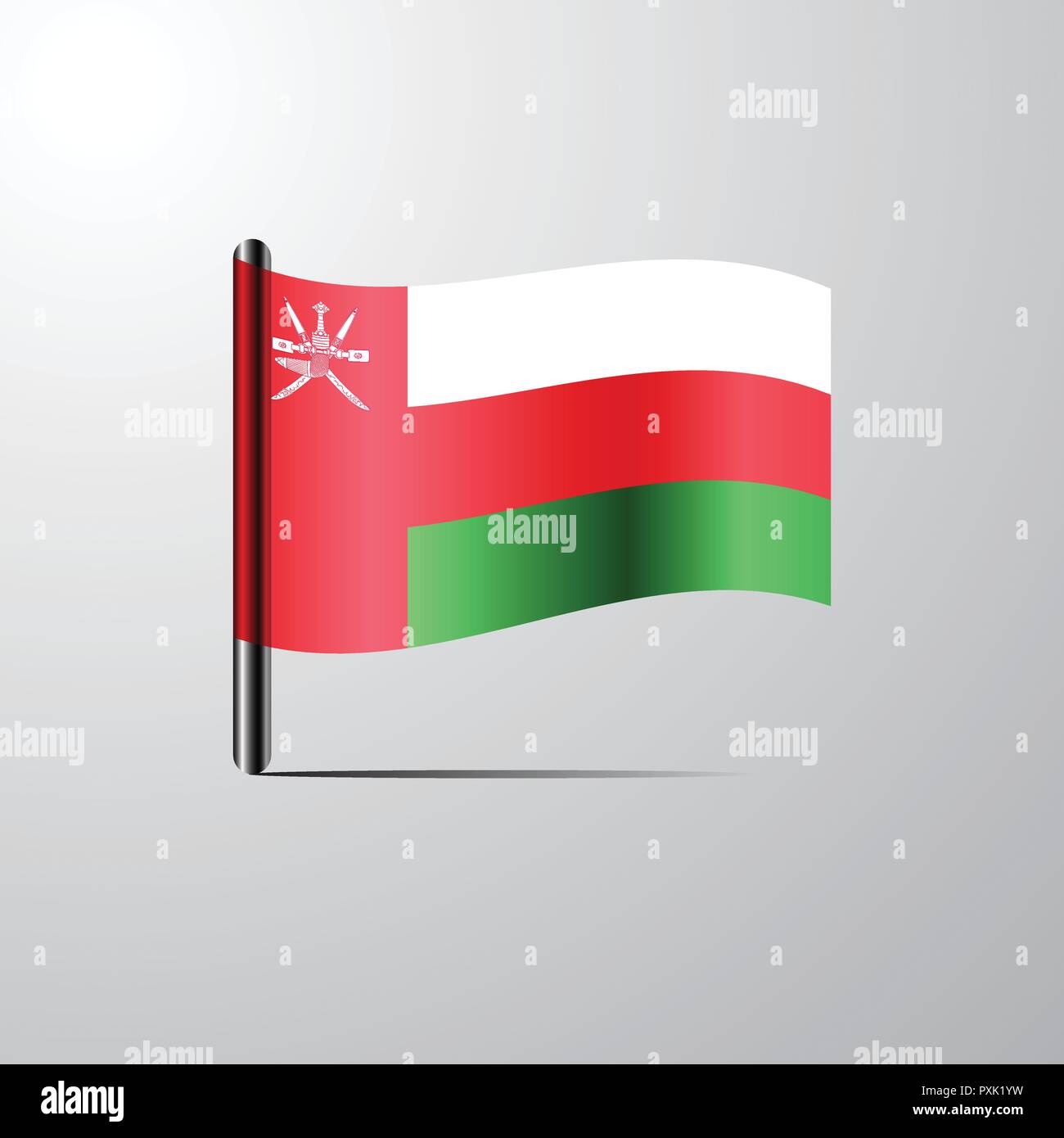 Vector flagpole with oman flag hi-res stock photography and images - Alamy