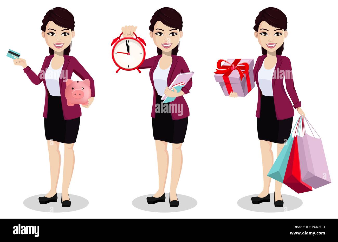 Chinese office lady Stock Vector Images - Alamy