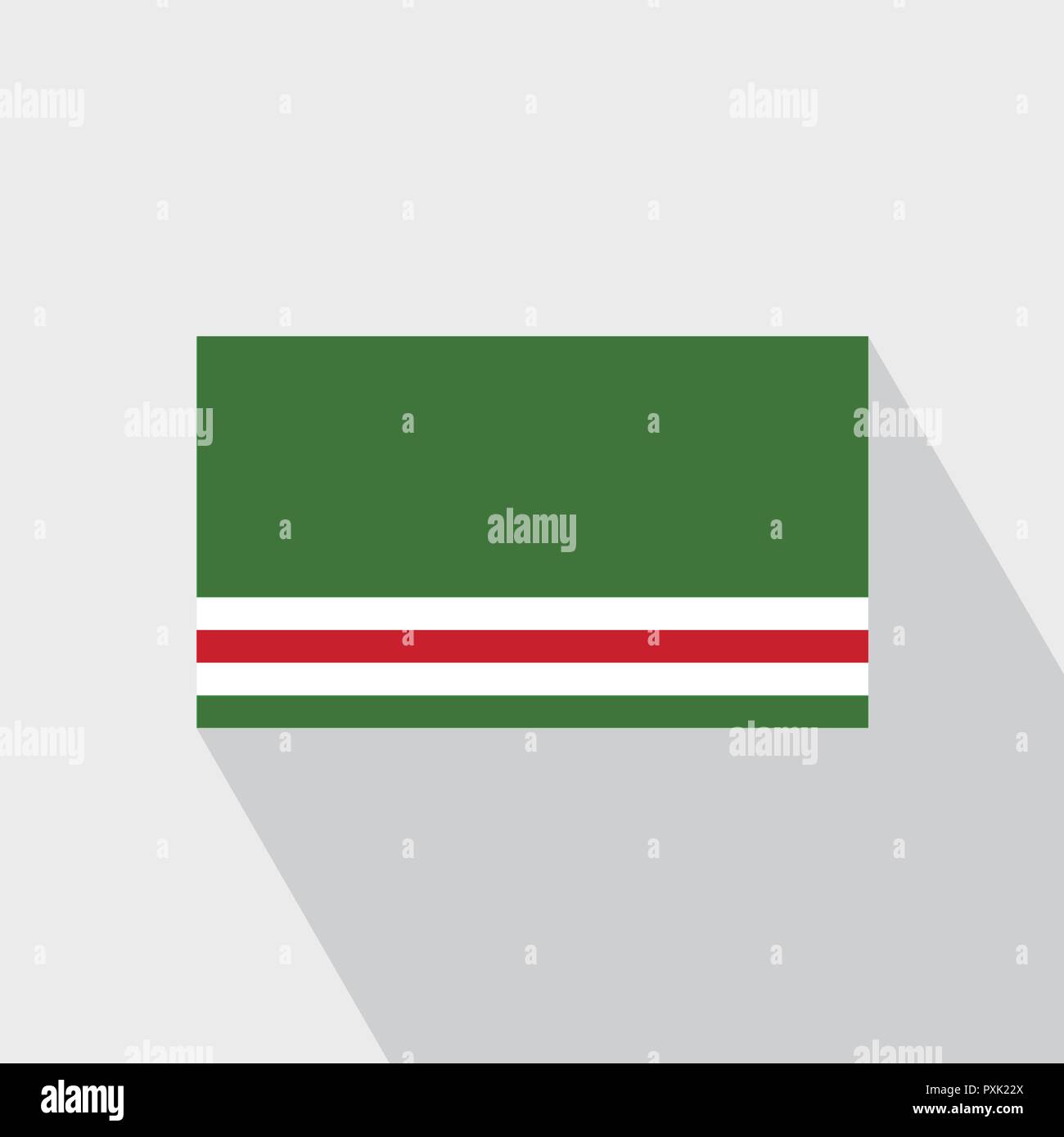 Chechen Republic of Lchkeria flag Long Shadow design vector Stock ...