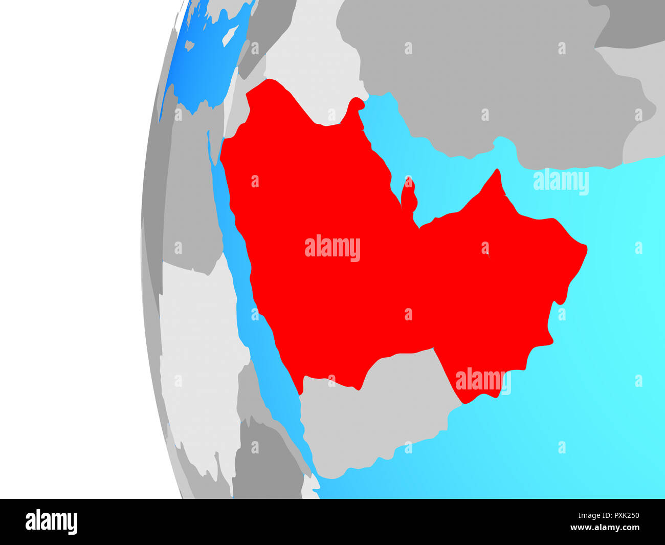 Map of gulf cooperation council hi-res stock photography and images - Alamy