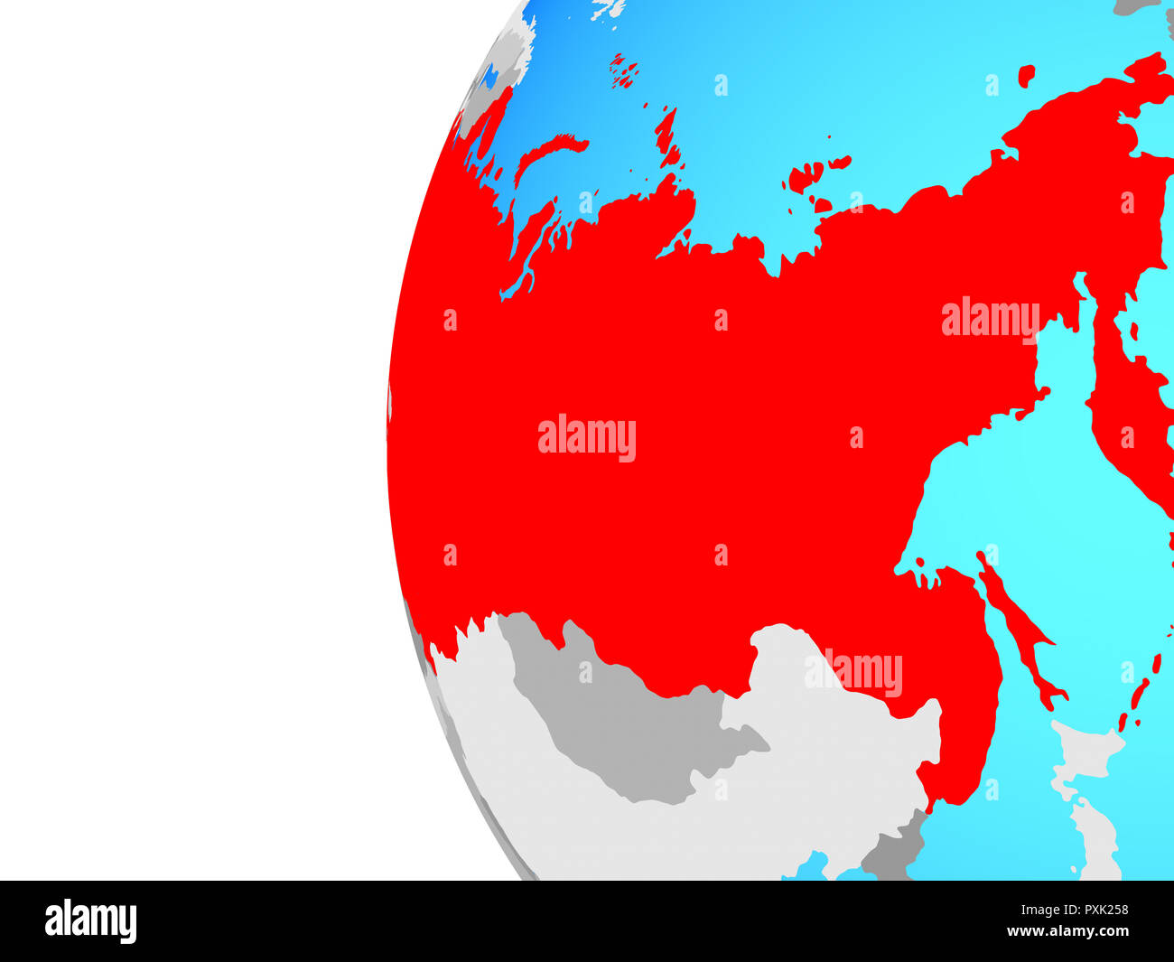 Soviet Union on blue political globe. 3D illustration Stock Photo - Alamy