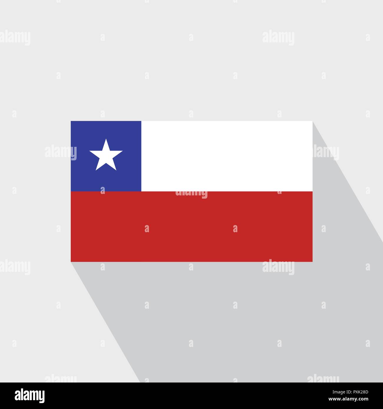 Chile flag Long Shadow design vector Stock Vector Image & Art - Alamy