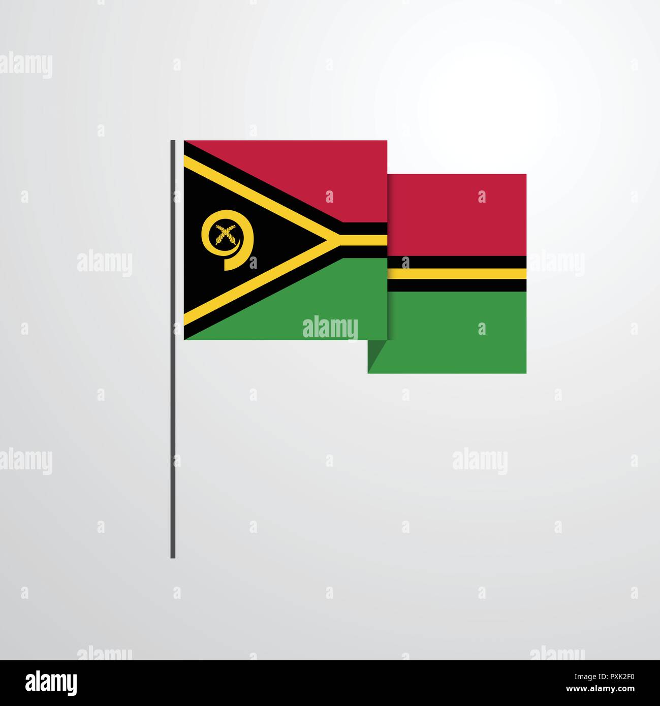 Waving flag vanuatu Stock Vector Images - Alamy