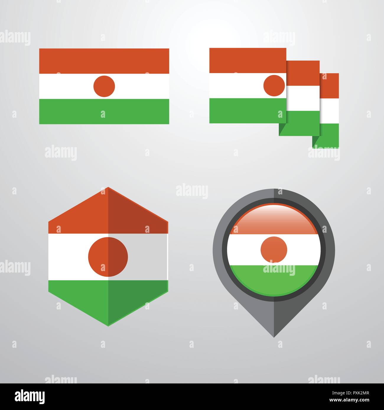 Niger flag design set vector Stock Vector Image & Art - Alamy