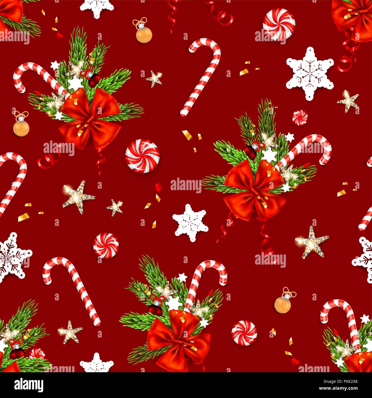 Festive red garland happy Stock Vector Images - Alamy