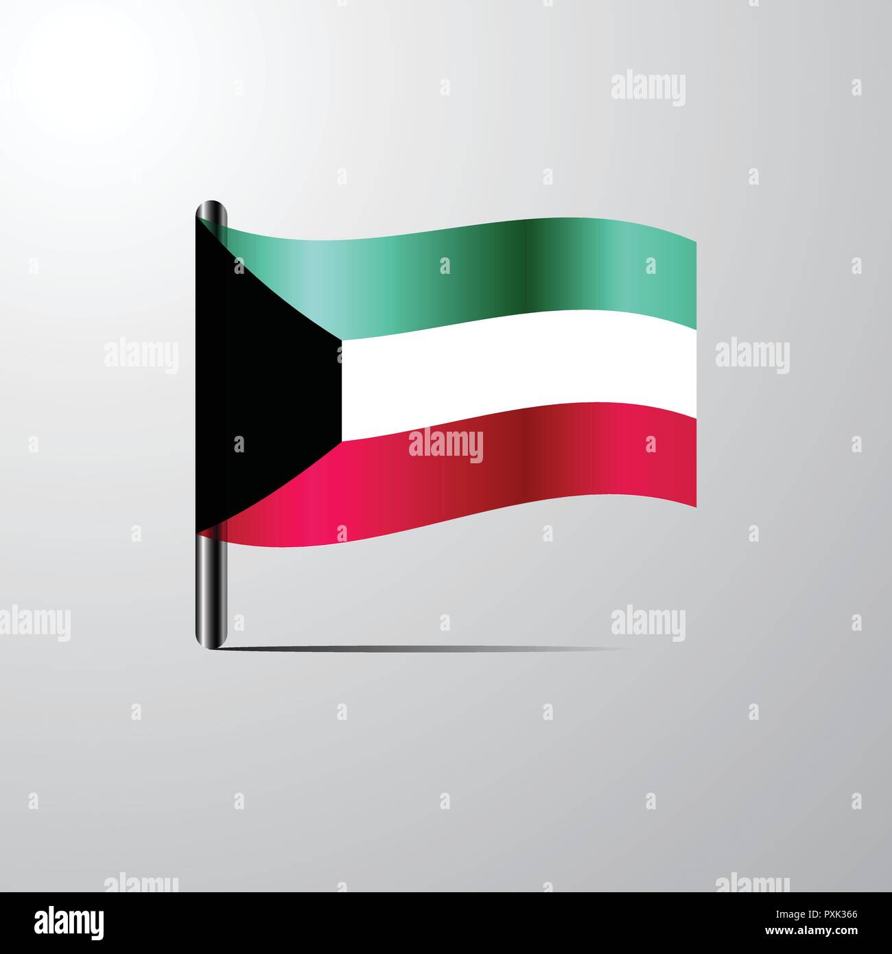Wavy kuwaiti flag hi-res stock photography and images - Alamy