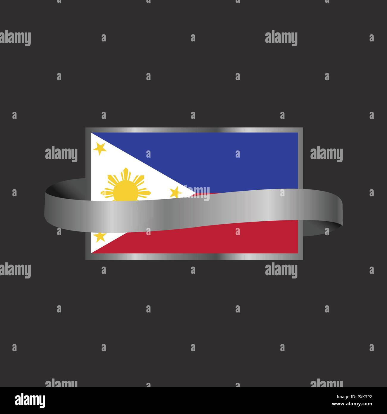 Phillipines flag Ribbon banner design Stock Vector Image & Art - Alamy