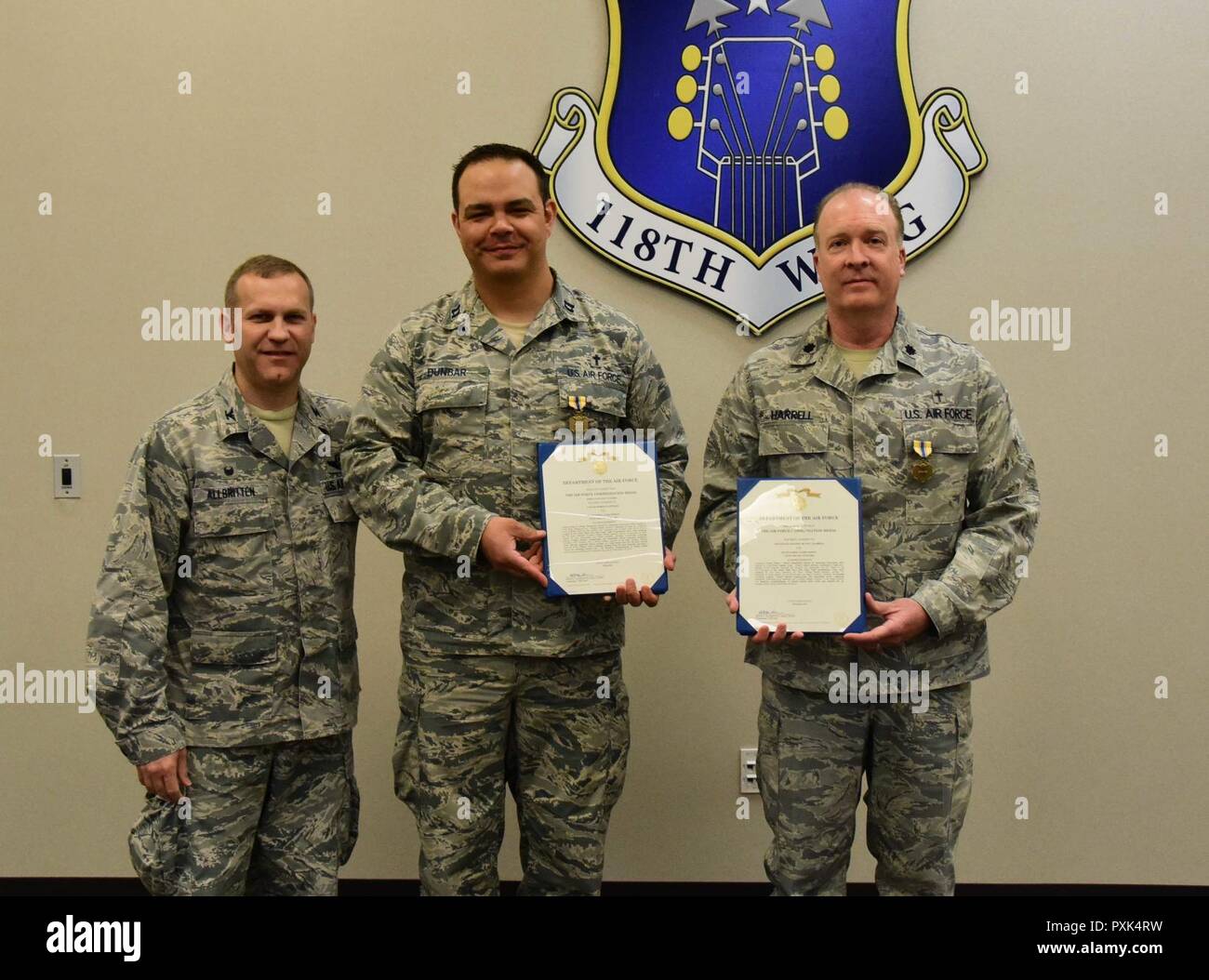 Members of the 118th Wing Chaplain Corps receive the Air Force ...