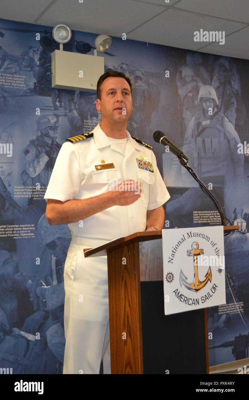 Commanding officer of naval station great lakes hi-res stock ...