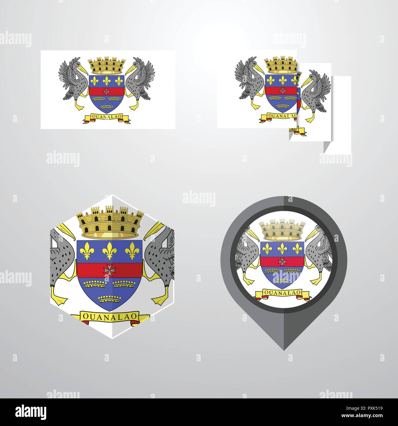 Saint barthelemy vector map Stock Vector Images - Alamy