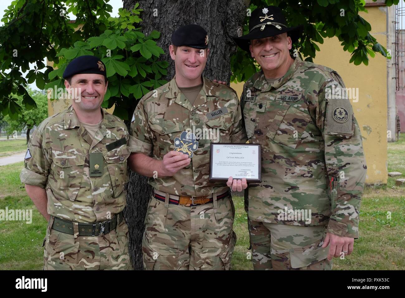 Battle Group Poland's The Light Dragoons Cpl. Scott Mallen poses with ...