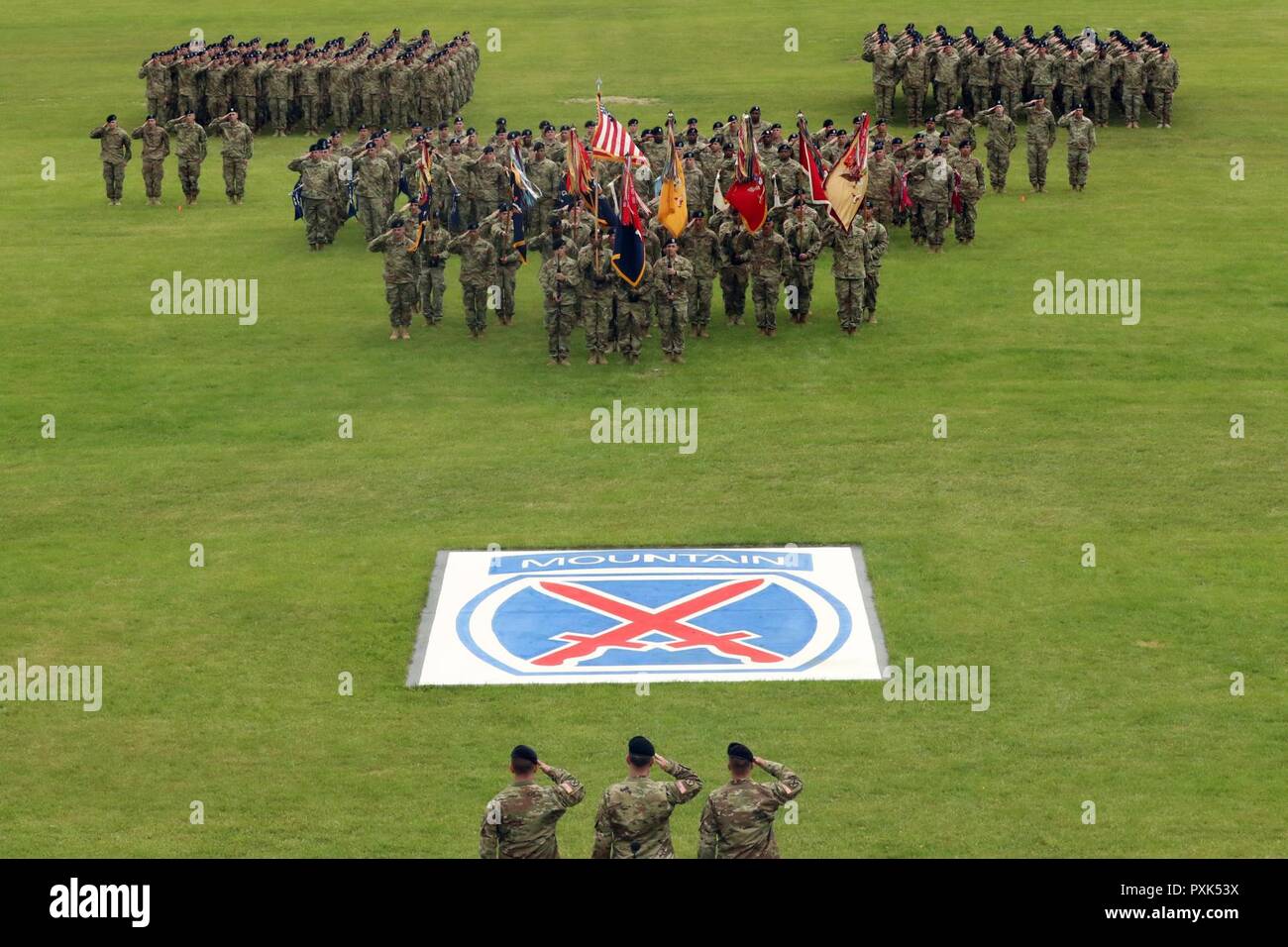 The 1st Brigade Combat Team of the 10th Mountain Division held a Change ...
