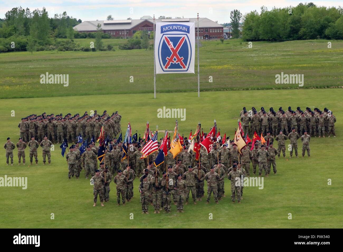 The 1st Brigade Combat Team of the 10th Mountain Division held a Change ...