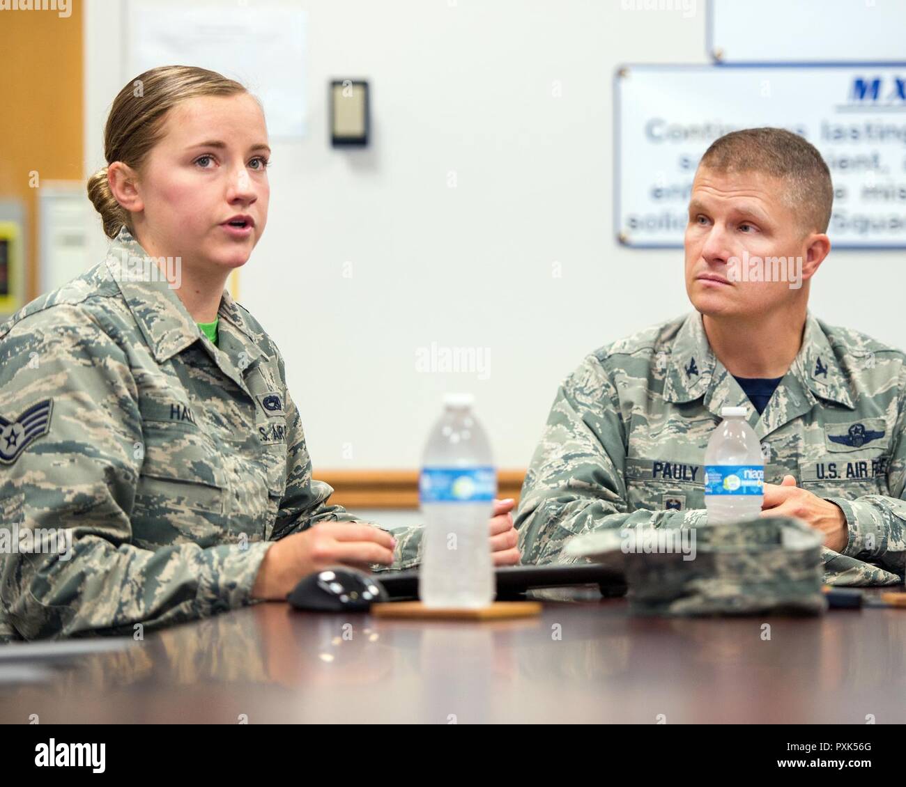 U.S. Air Force Staff Sgt. Jennifer Hall with the 60th Maintenance ...