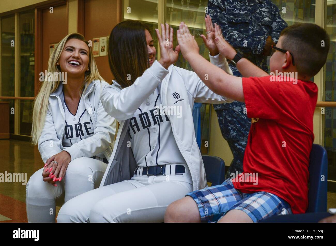 SAN DIEGO (June 1, 2017) Members of the Pad Squad,Caitlin Dahlin (left ...