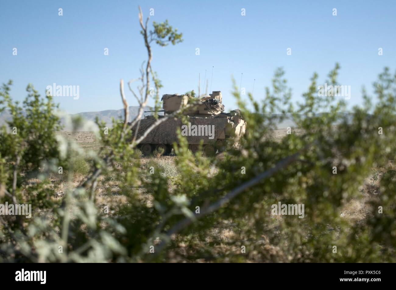A Bradley Fighting Vehicle with the 155th Armored Brigade Combat Team ...