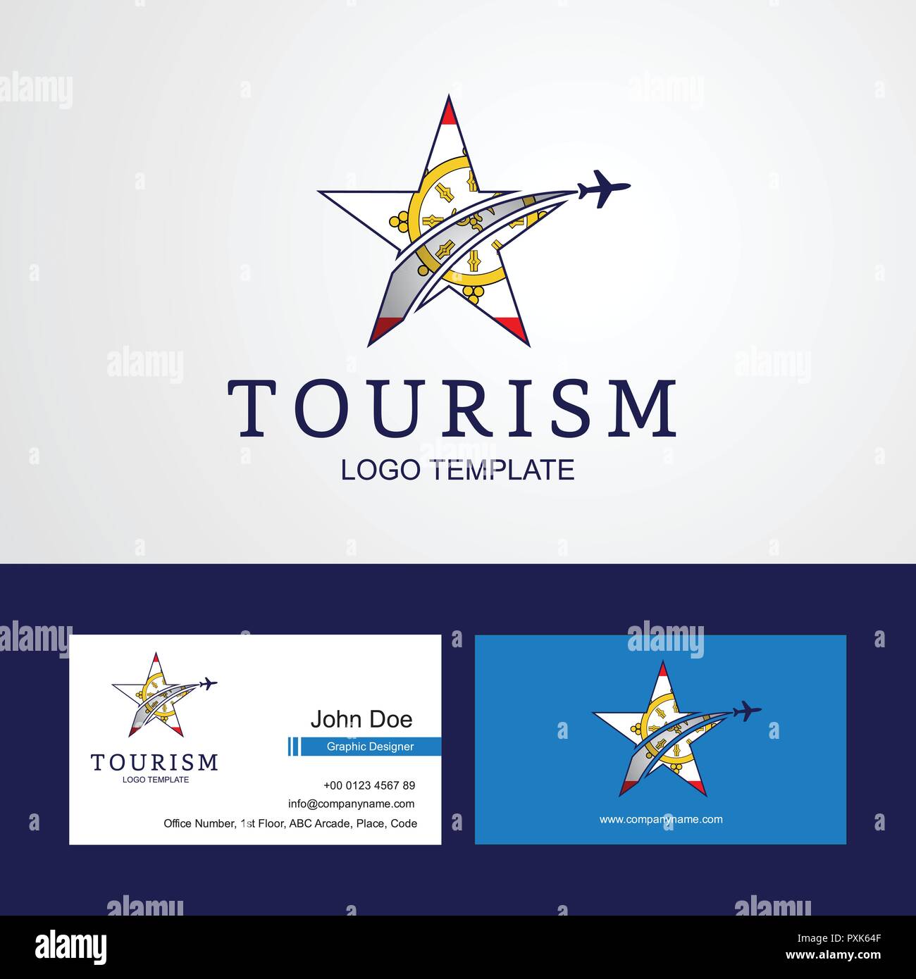Travel Sikkim flag Creative Star Logo and Business card design Stock ...