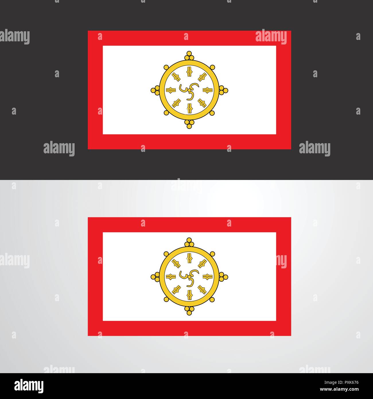 Flag of sikkim Stock Vector Images - Alamy