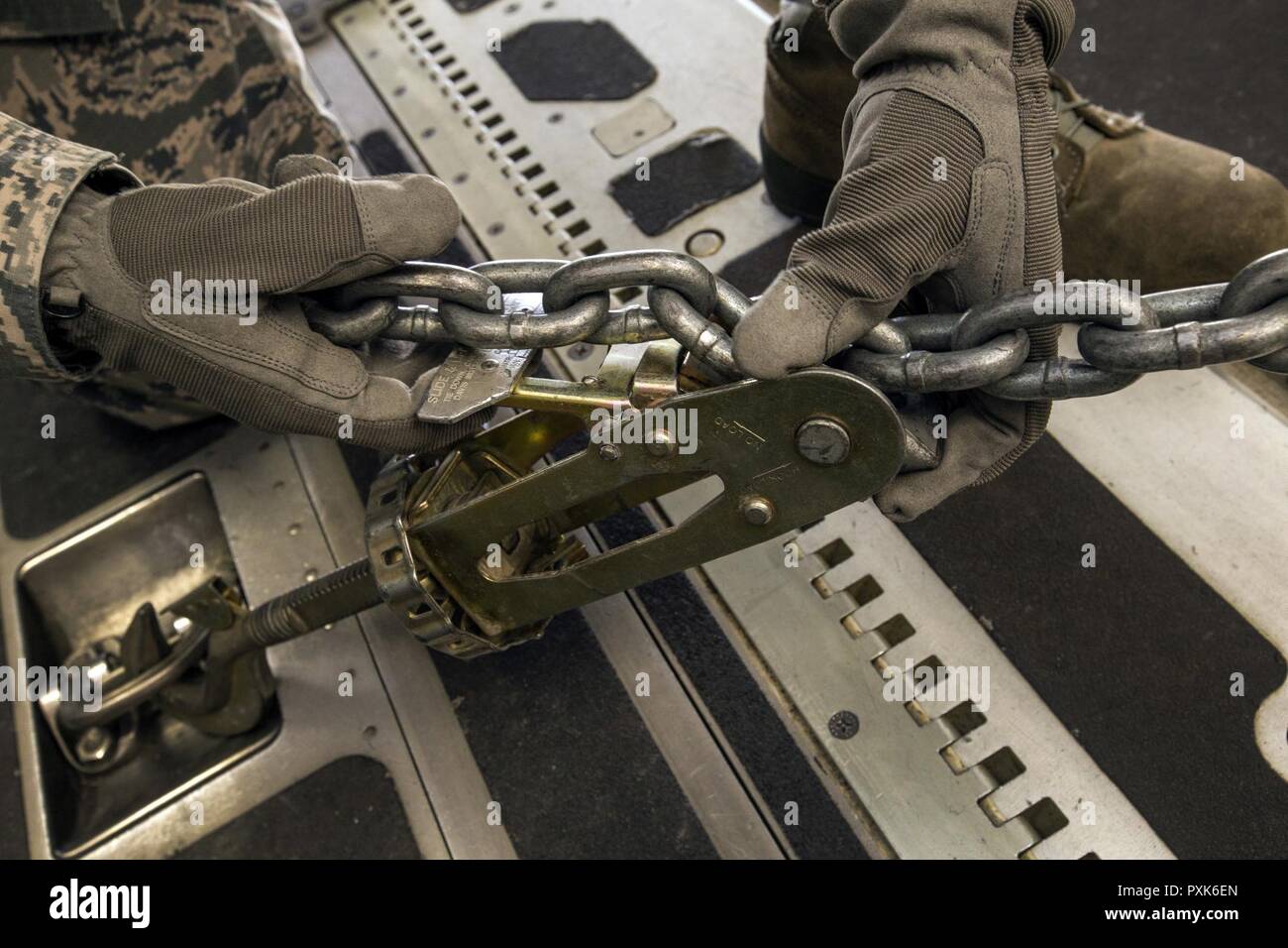 U.S. Air Force Aerial Porter Staff Sgt. Oscar Cazares with the 35th ...