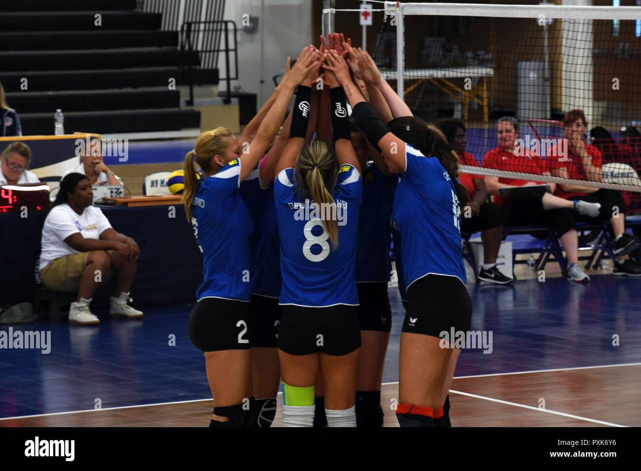 German Women's Volleyball Team celebrates their victory over Canada in ...