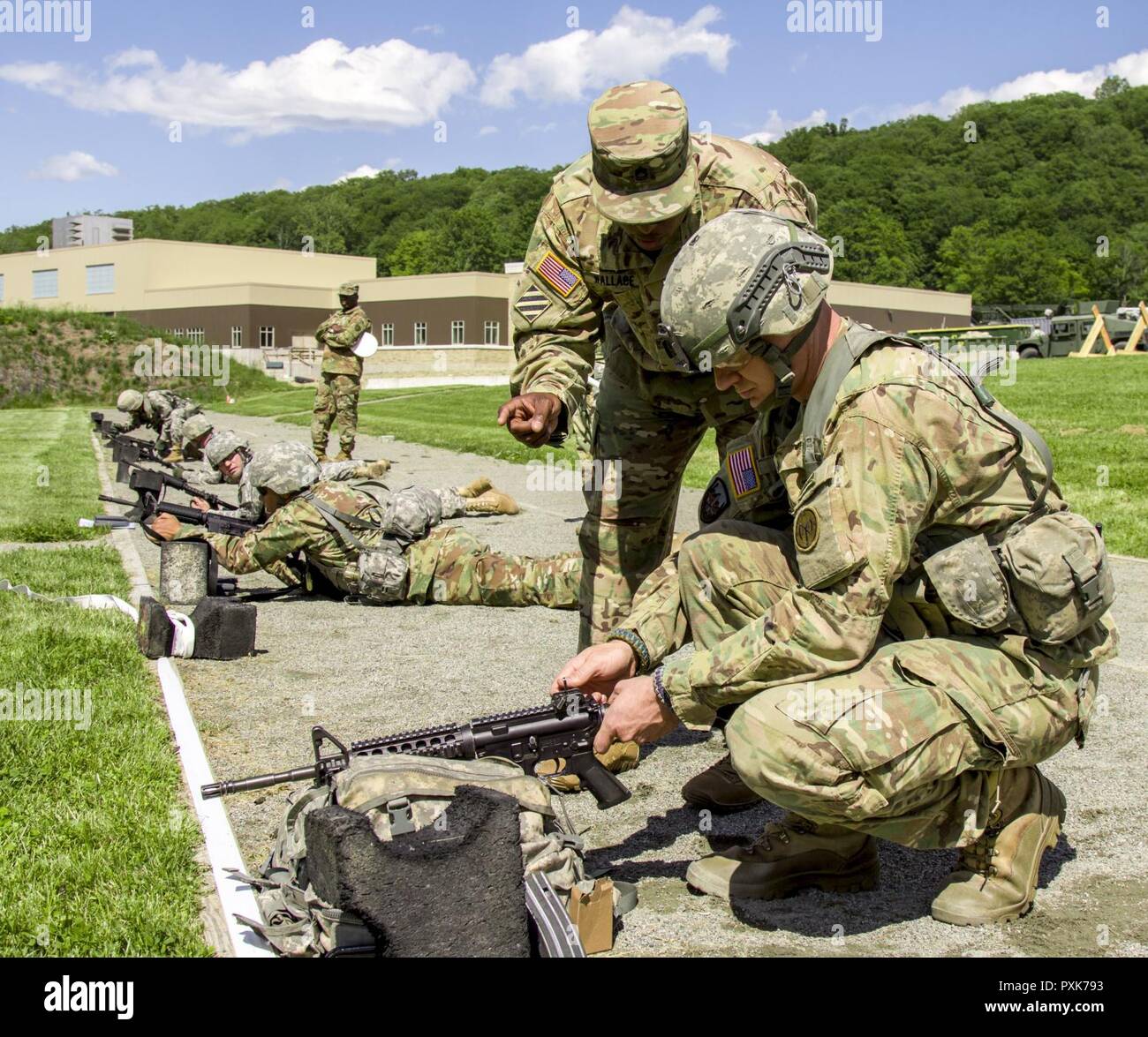 U.S. Army Staff Sgt. Ian Ault, an infantryman, with the 2-108th ...