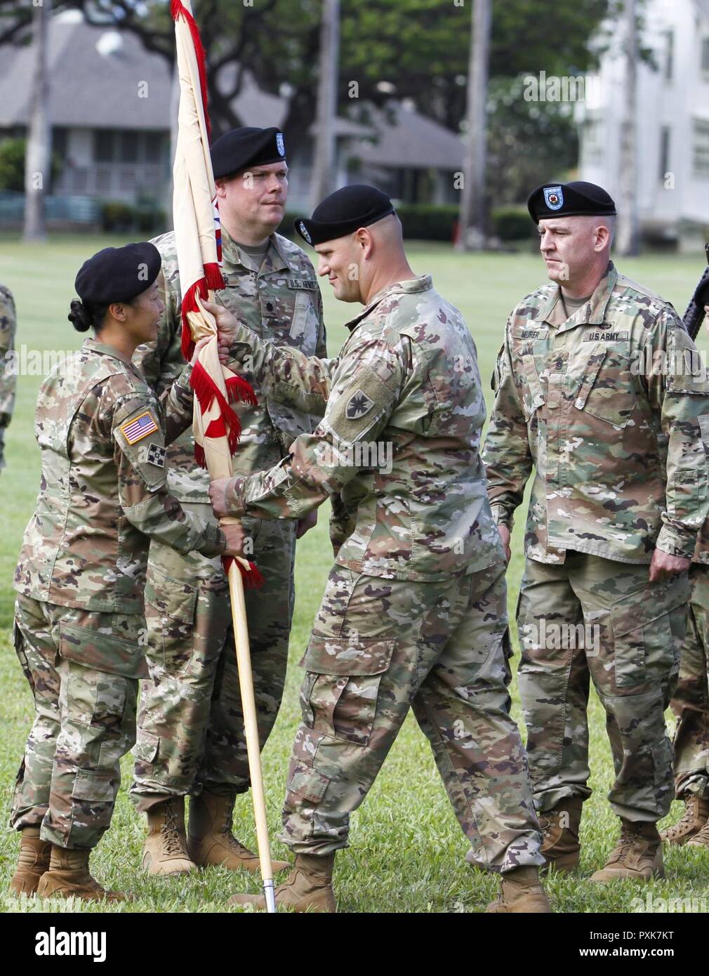 Lt. Col. Todd Allison, outgoing commander of the 8th Special Troops ...