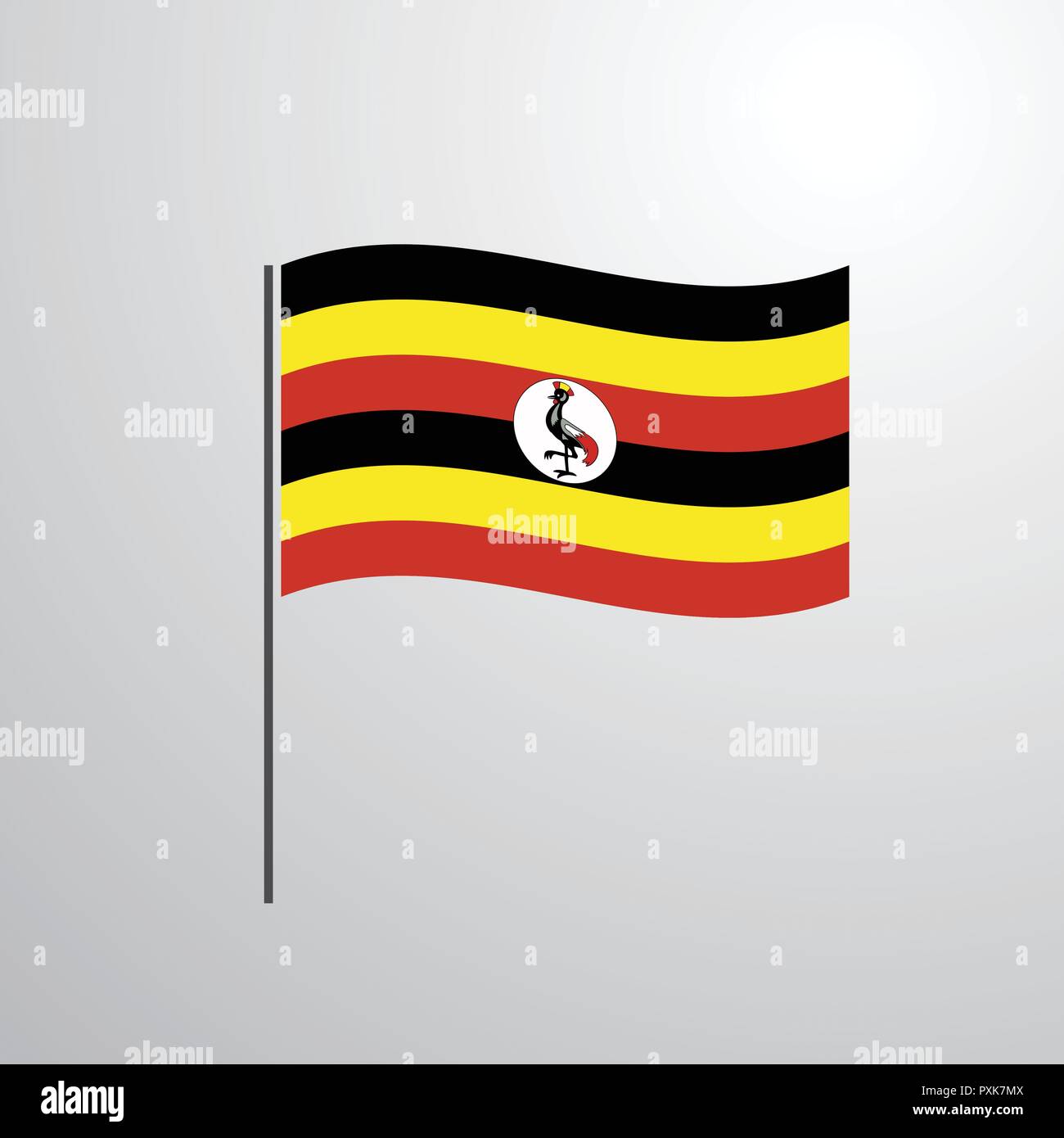 Uganda flagpole vector hi-res stock photography and images - Alamy