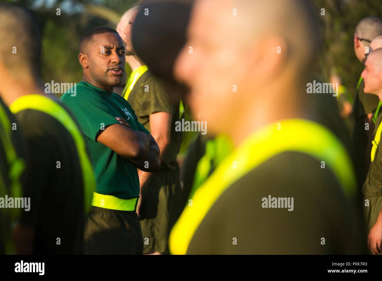 U.S. Marine Corps Sgt. Clay Vaughn, a drill instructor with Recruit ...