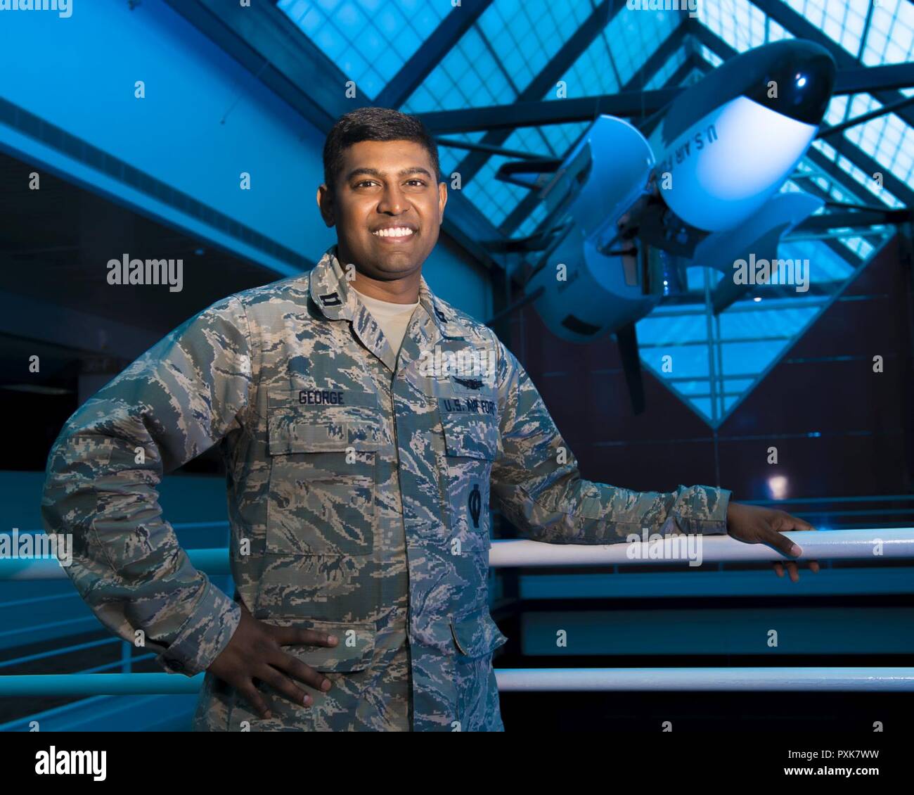 U.S. Air Force Capt. Moses George is a space operations officer ...