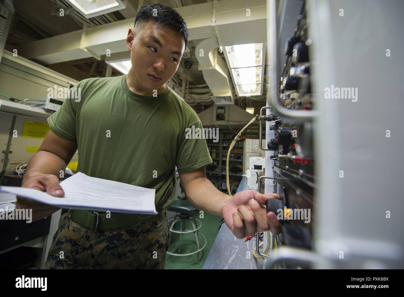 9 PACIFIC OCEAN (June 1, 2017) Lance Cpl. Saunders Chan, a native of ...