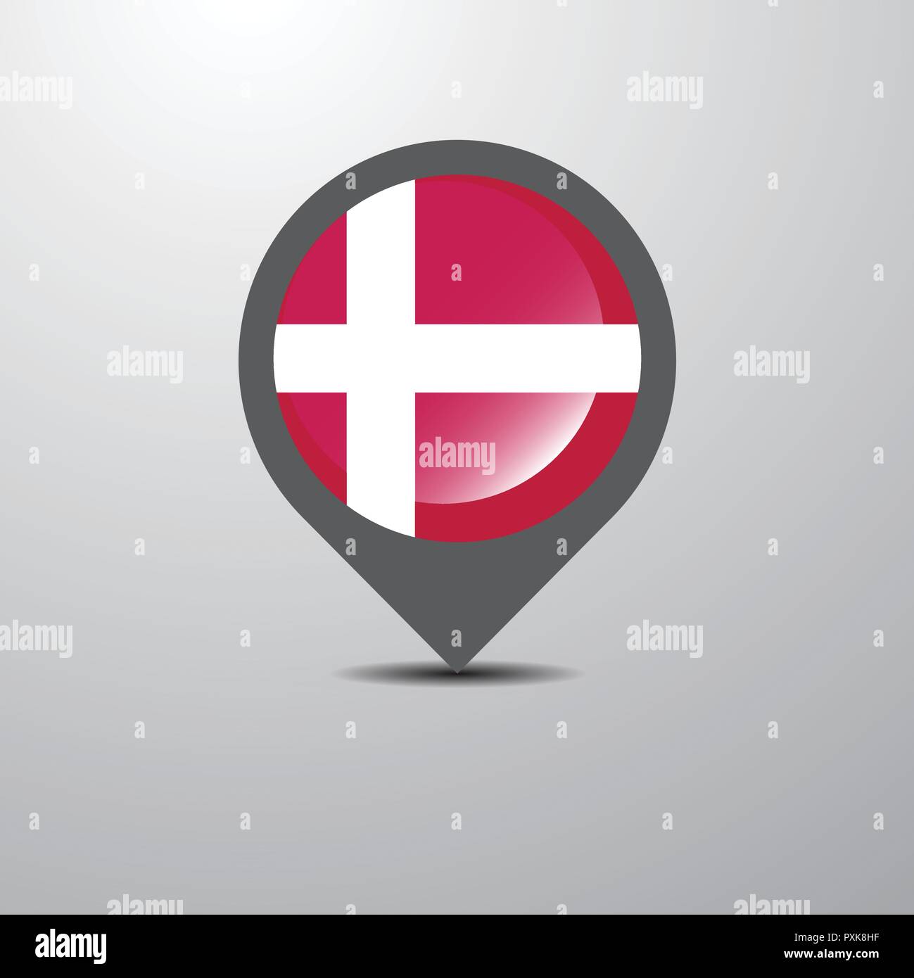 Danish national location icon pin hi-res stock photography and images ...