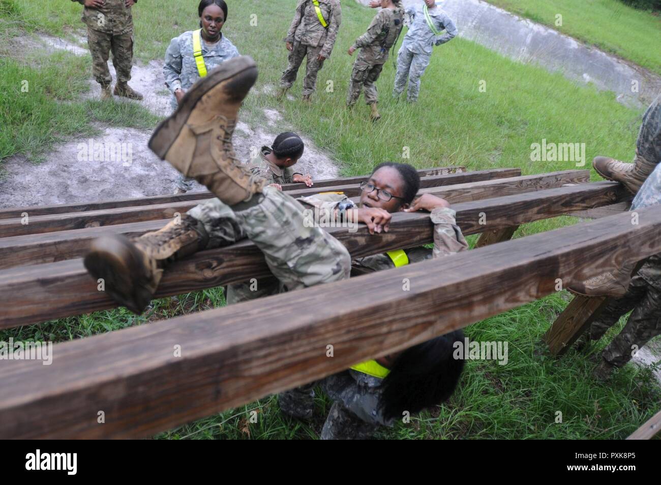 Private 1st Class Linaeja White, a medic with Special Troops Battalion ...