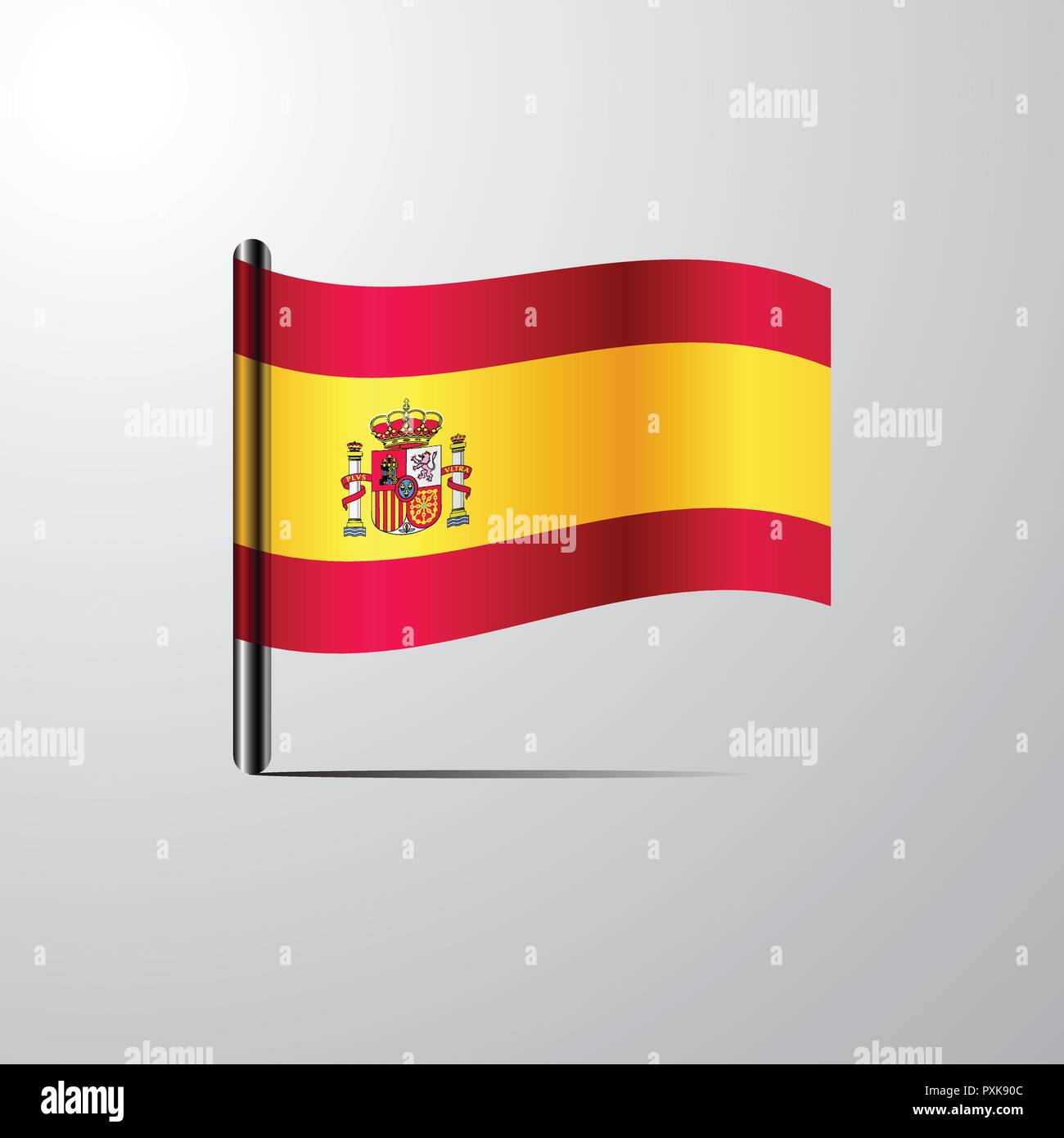 Wavy spanish flag Stock Vector Images - Alamy