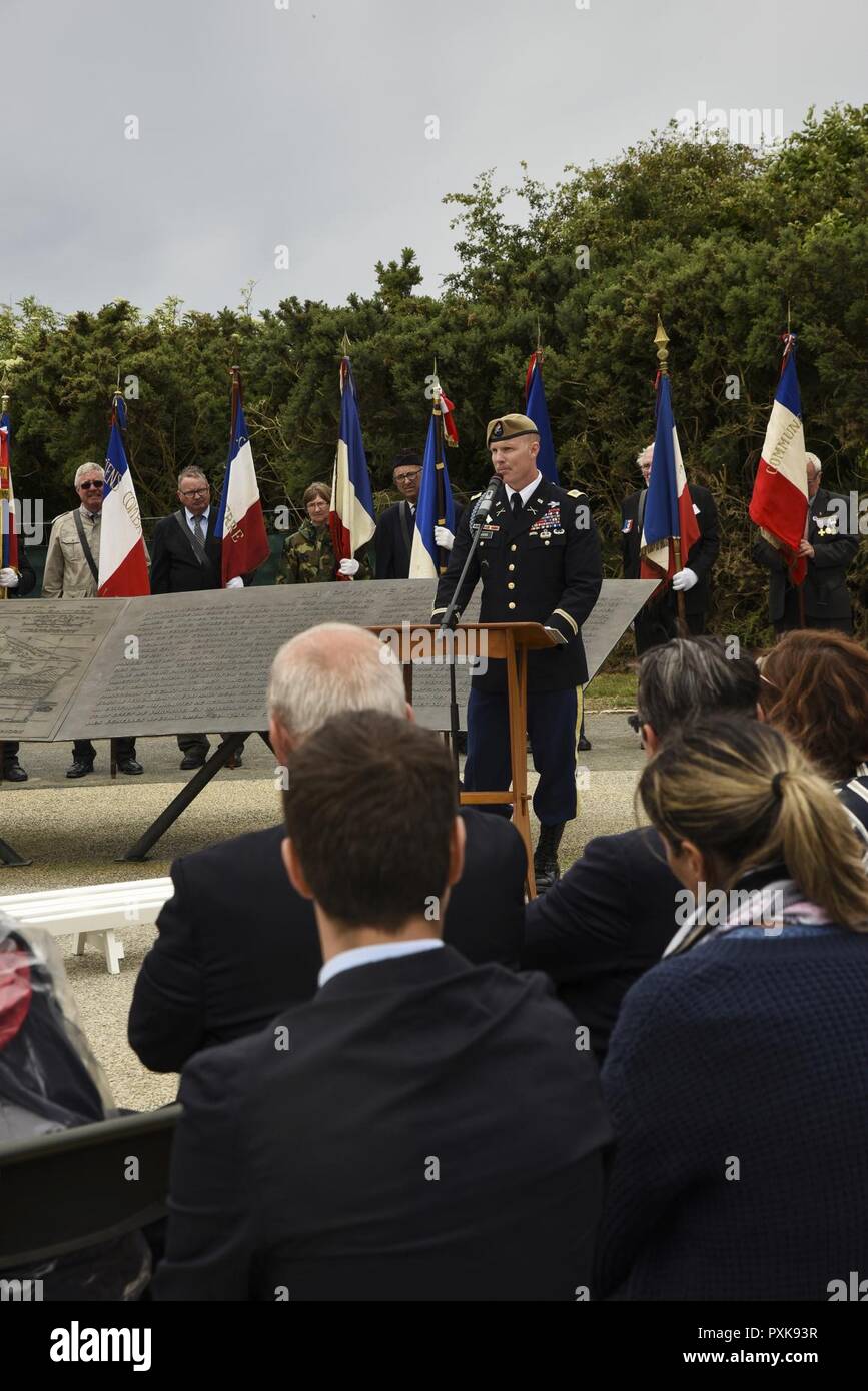 Col. Marcus S. Evans, the commander of the 75th Ranger Regiment, speaks ...
