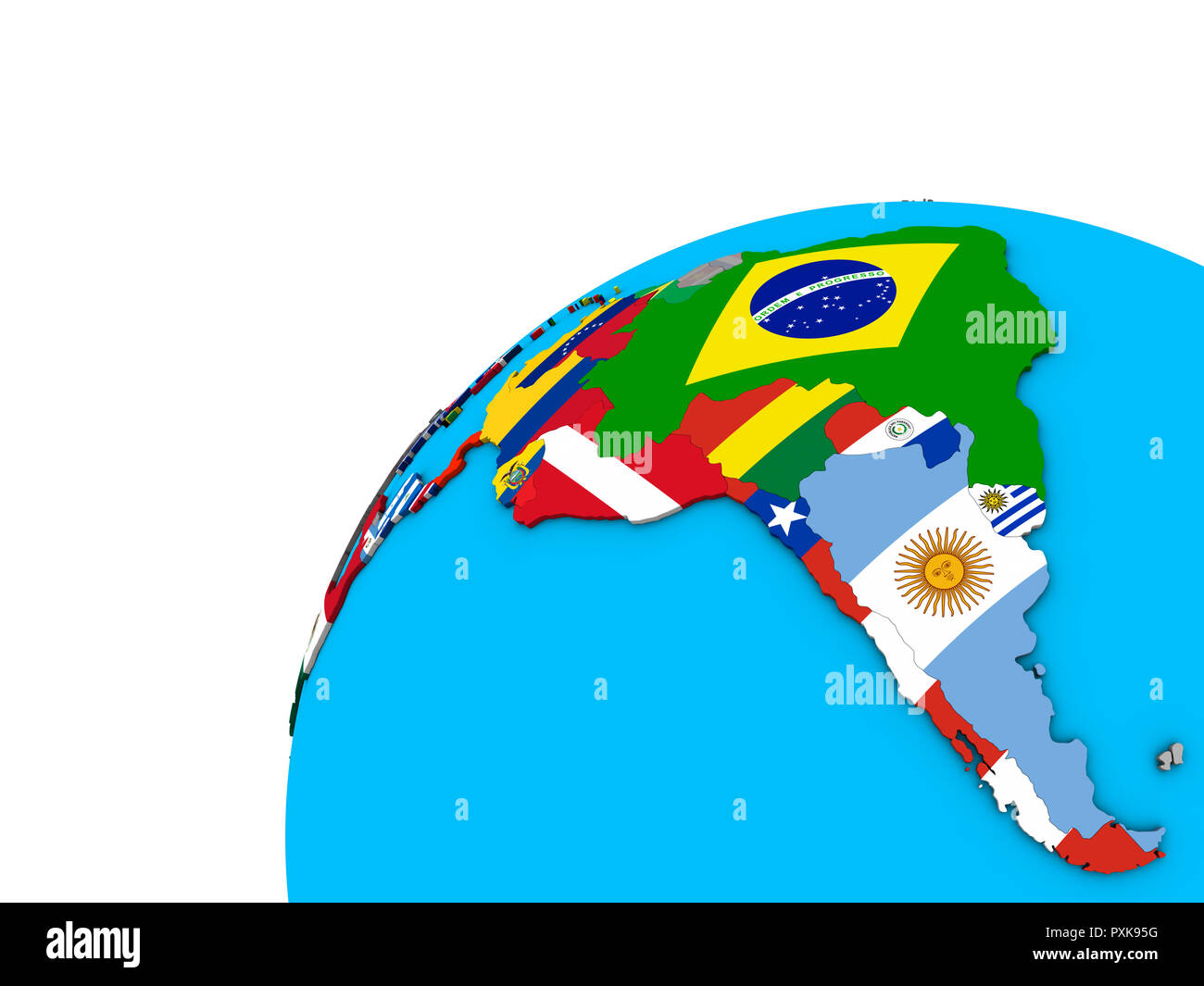 Map latin america flags countries hi-res stock photography and images ...