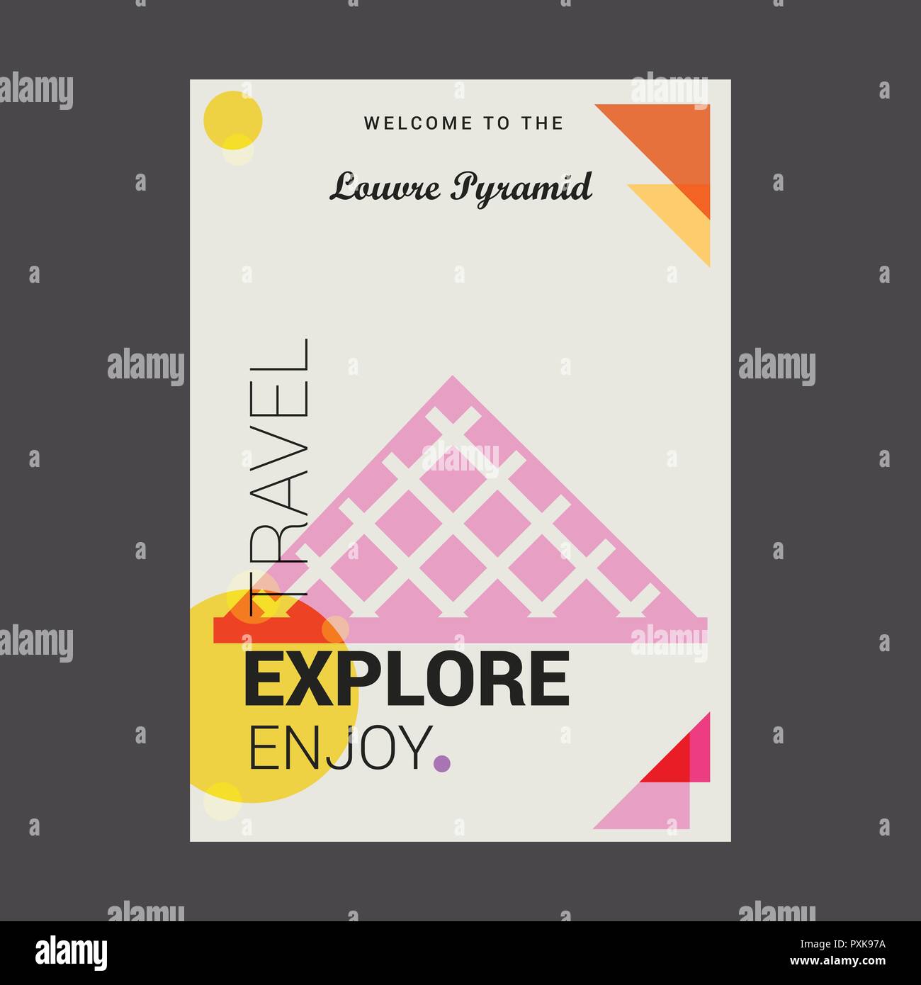 Louvre pyramid entrance Stock Vector Images - Alamy