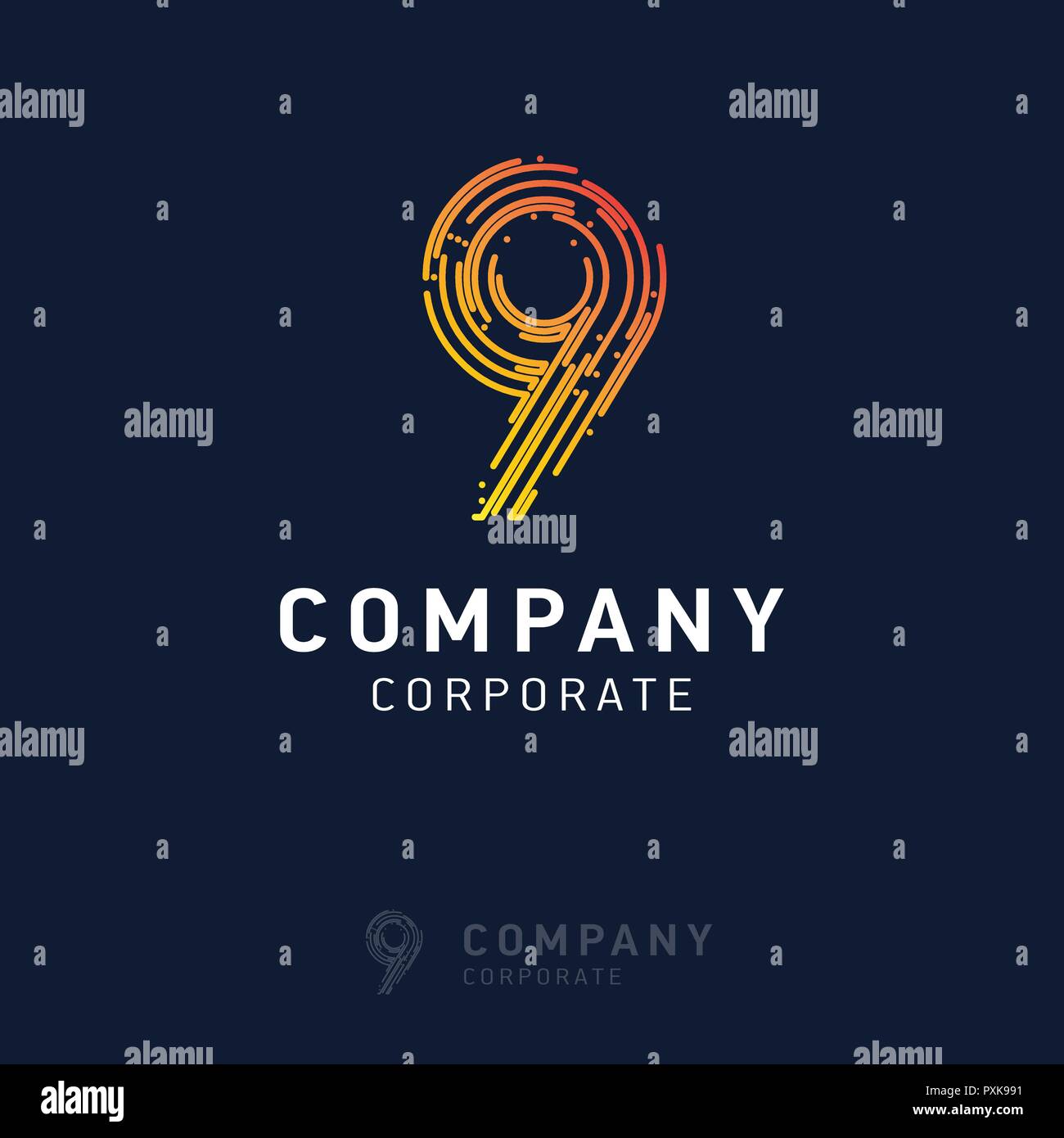 Number 3d visual logo hi-res stock photography and images - Alamy