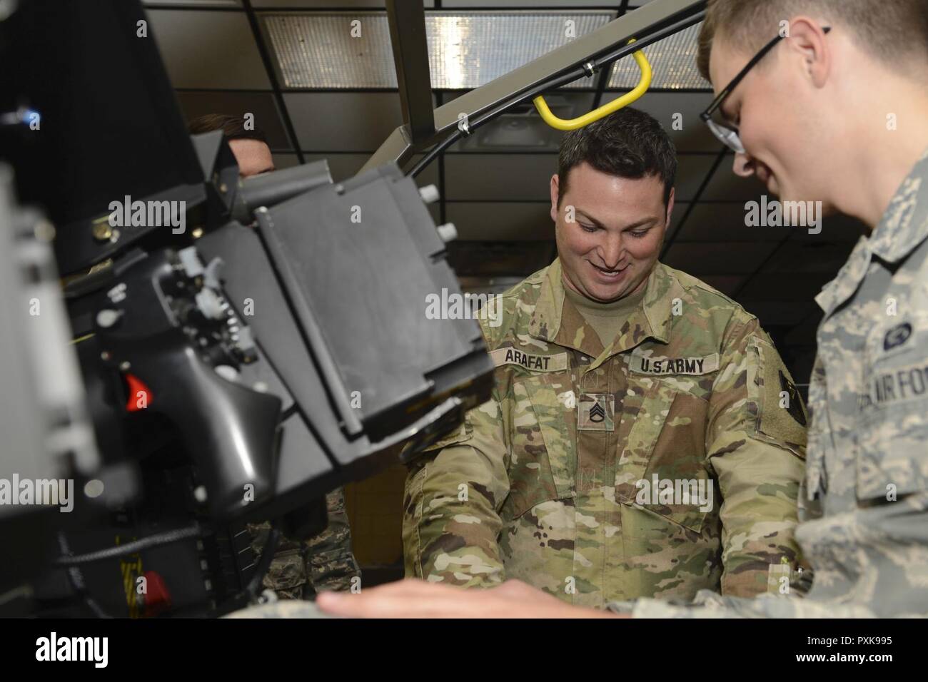 U.S. Army Staff Sgt. Adam Arafat, 128th Aviation Brigade instructor ...