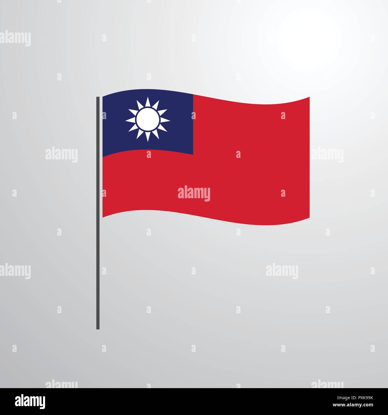 Taiwan Flag Pole Stock Vector Images - Alamy