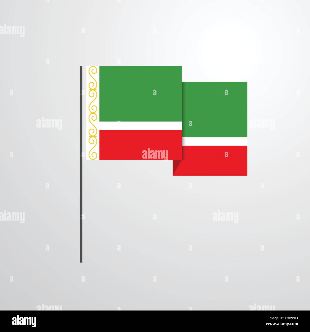 Chechen republic waving flag hi-res stock photography and images - Alamy