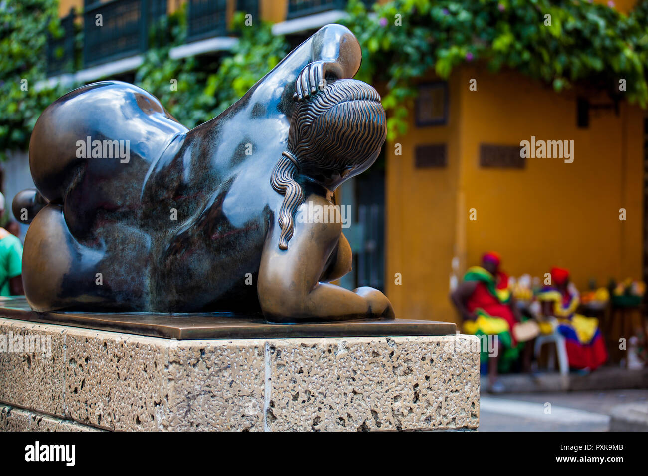 Fernando Botero's sculpture of the Reclined figure of the fat Gertrudis ...