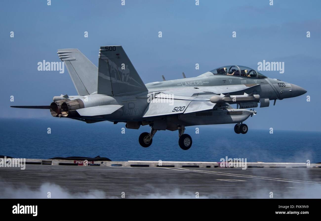 MEDITERRANEAN SEA (June 6, 2017) An EA-18G Growler attached to the ...