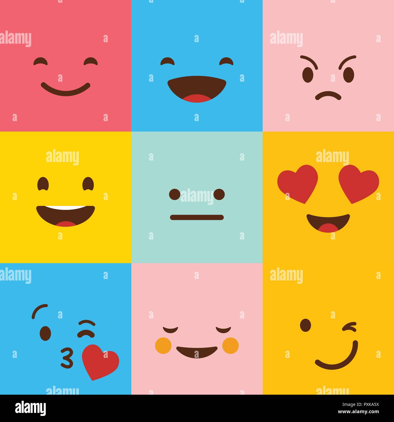 Colorful emojis Stock Vector Images - Alamy