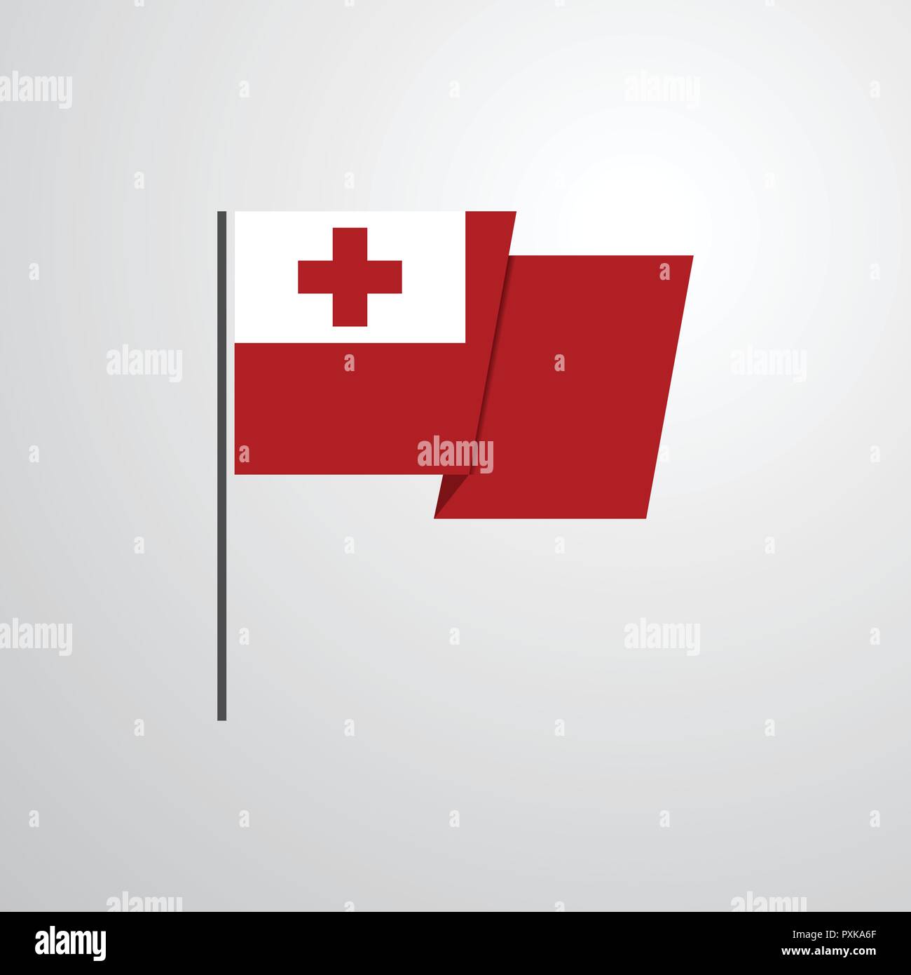 Tonga waving Flag design vector Stock Vector Image & Art - Alamy
