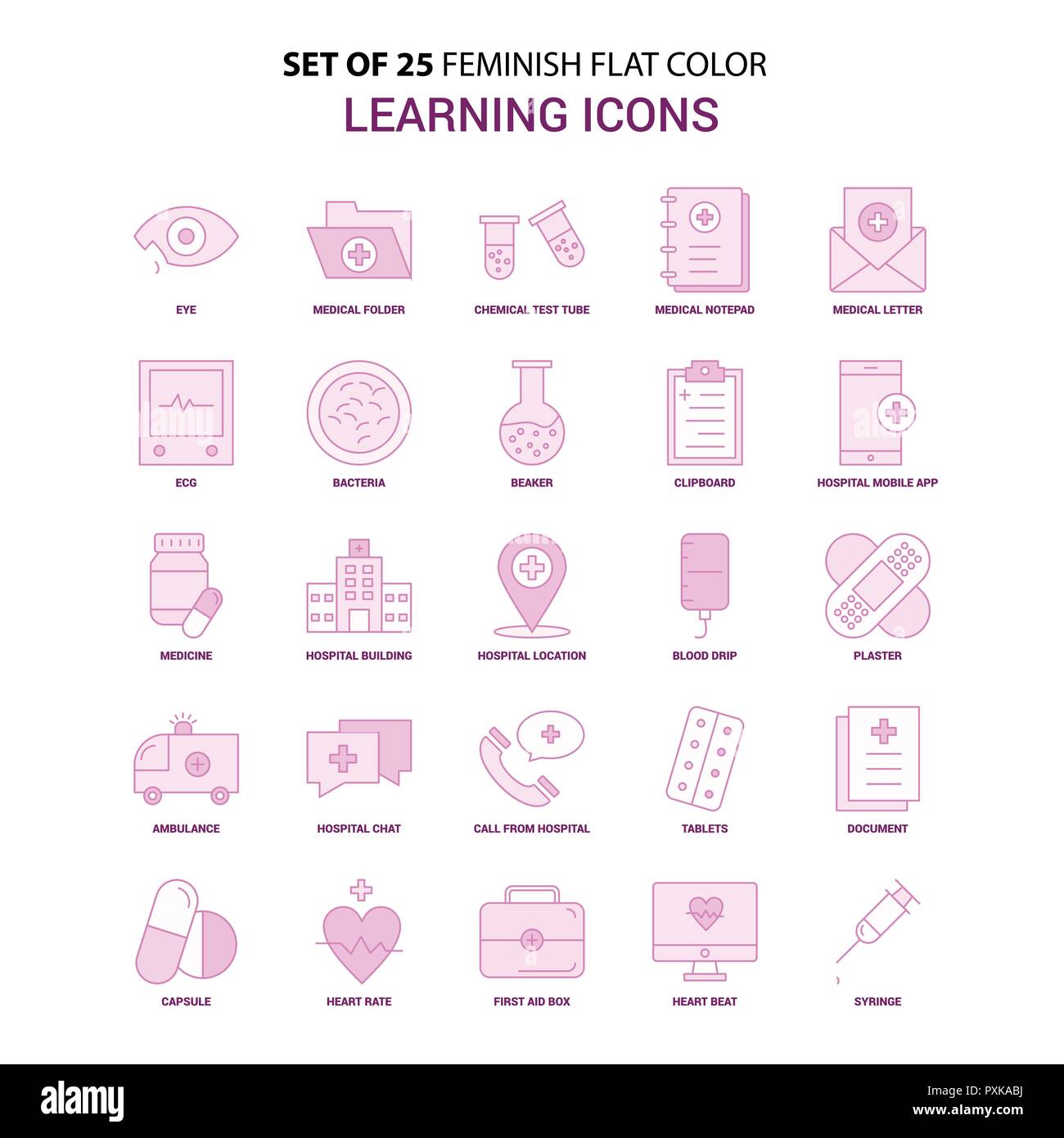 Pink medicine tablets Stock Vector Images - Alamy